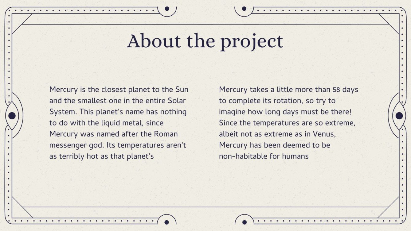 Master Degree Final Year Project | Google Slides & PPT