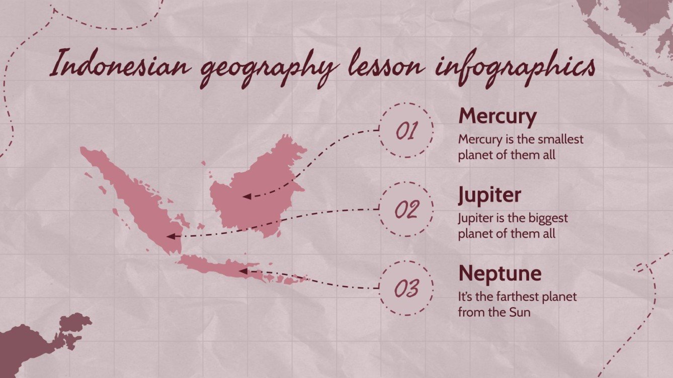 Vintage Style Indonesian Geography Lesson Infographics