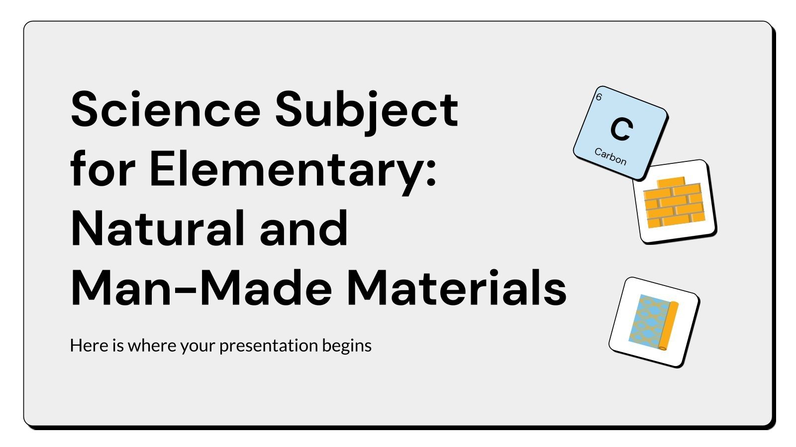 Science for Elementary: Natural and Man-Made Materials