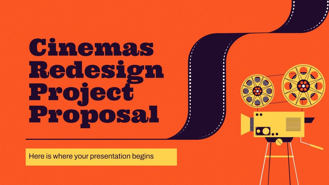 Modelos grátis do Cinema para Google Slides e PowerPoint