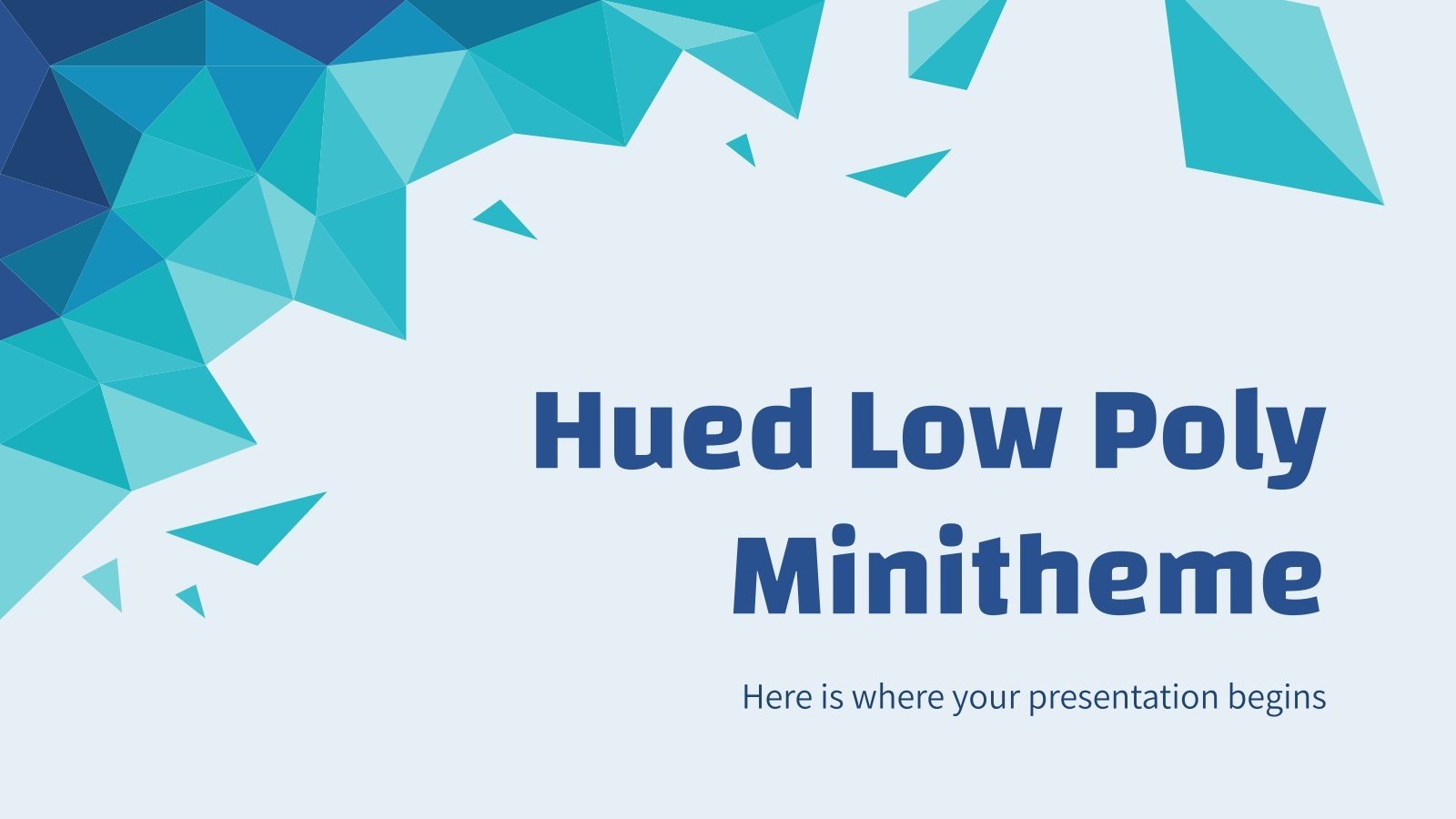 Minitema azul estilo low poly | Google Slides e PowerPoint