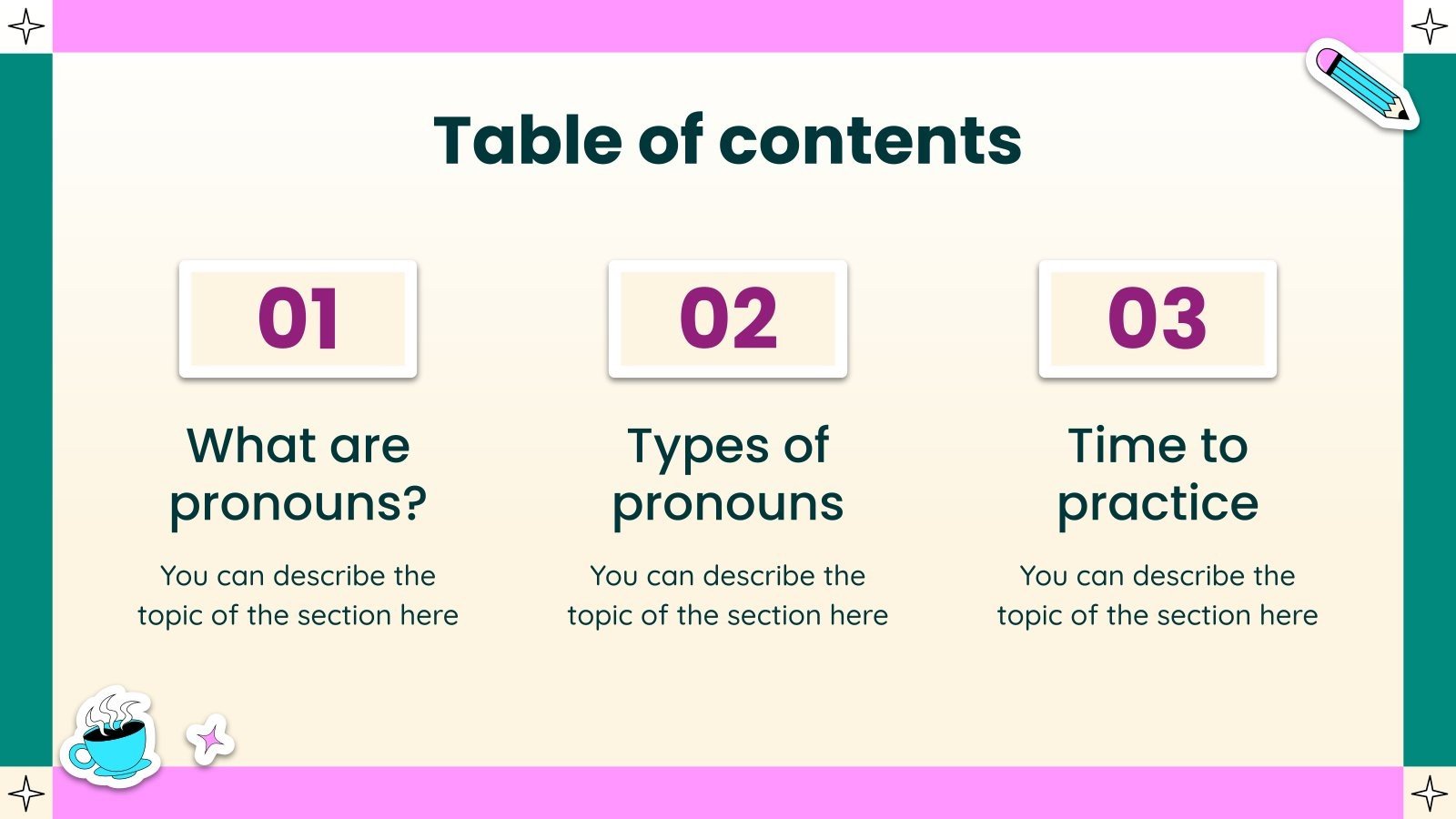 Language Arts Subject for Elementary: Pronouns
