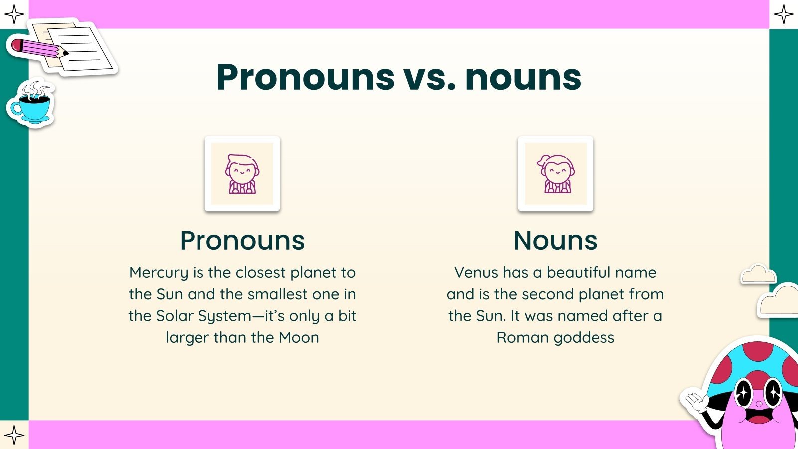 Language Arts Subject for Elementary: Pronouns