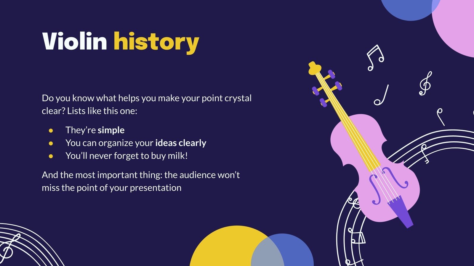 Music Subject for Pre-K: The Violin | Google Slides & PPT