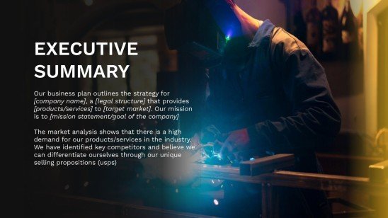 Iron and Steel Business Plan | Google Slides & PowerPoint