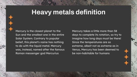 Science for High School: Heavy Metals | Google Slides