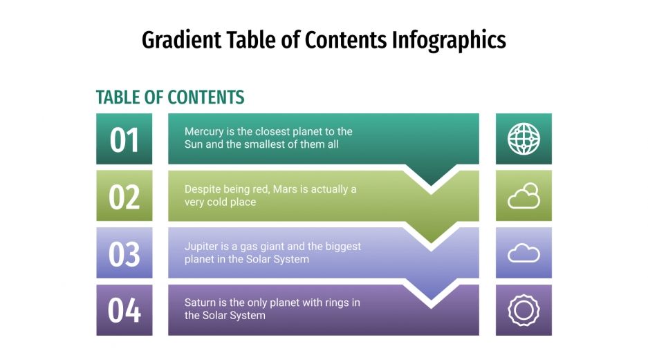 Gradient Table of Contents for Google Slides & PowerPoint