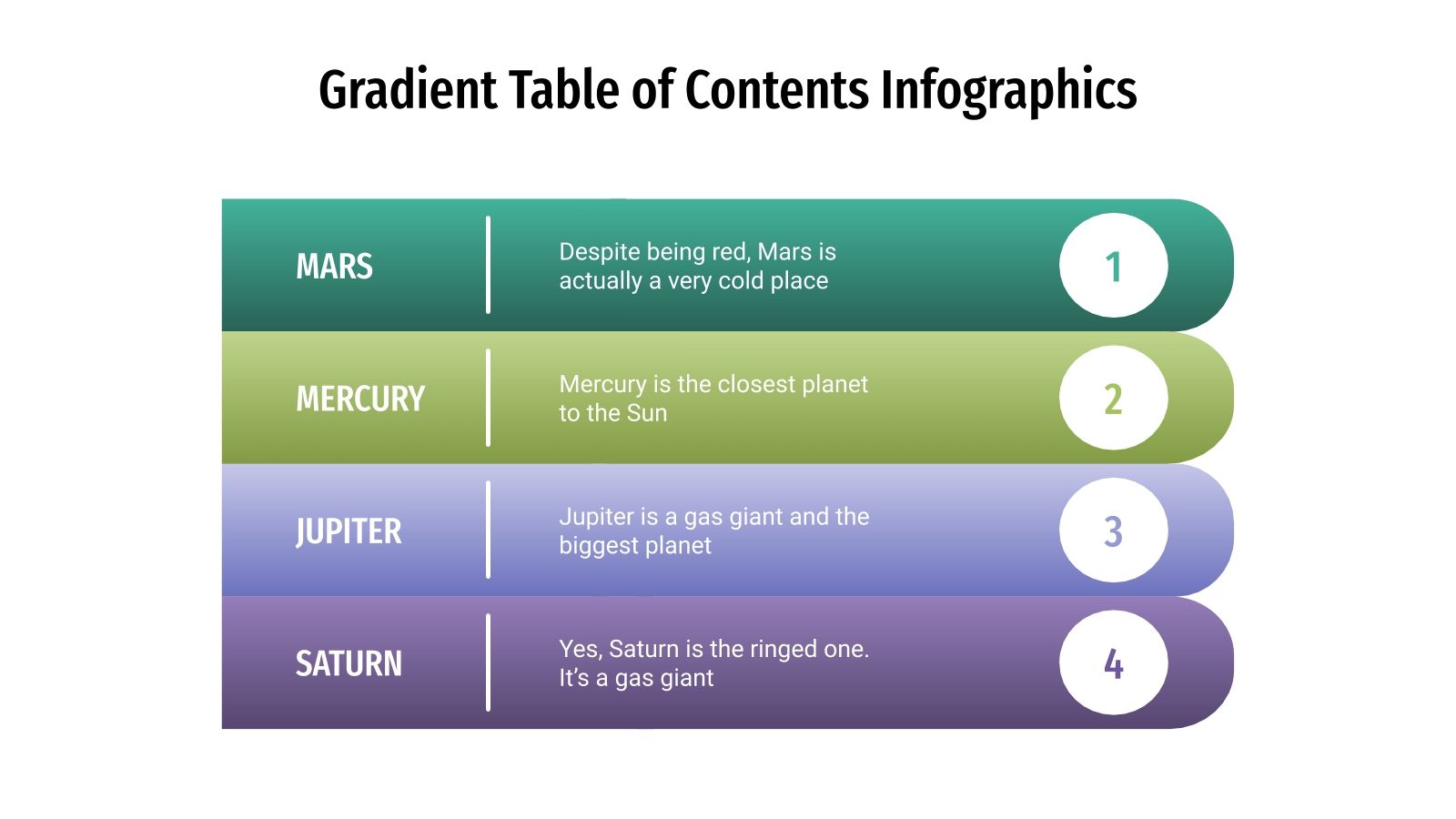 Gradient Table of Contents for Google Slides & PowerPoint