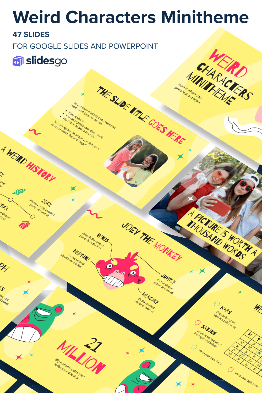 Weird Characters Minitheme | Google Slides & PPT