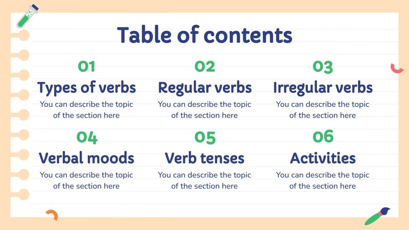 Verbs - English Grammar Lesson 2 | Google Slides & PPT