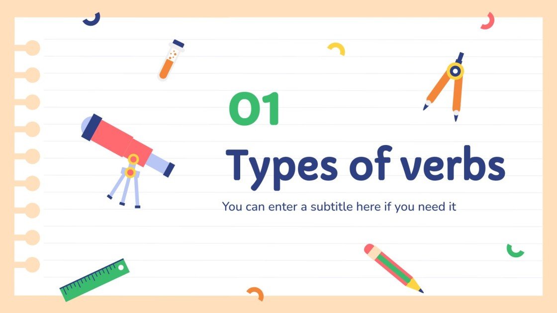 Verbs - English Grammar Lesson 2 | Google Slides & PPT