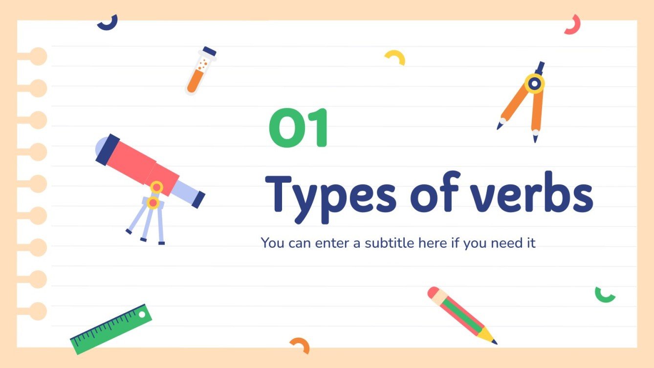 Verbs - English Grammar Lesson 2 | Google Slides & PPT