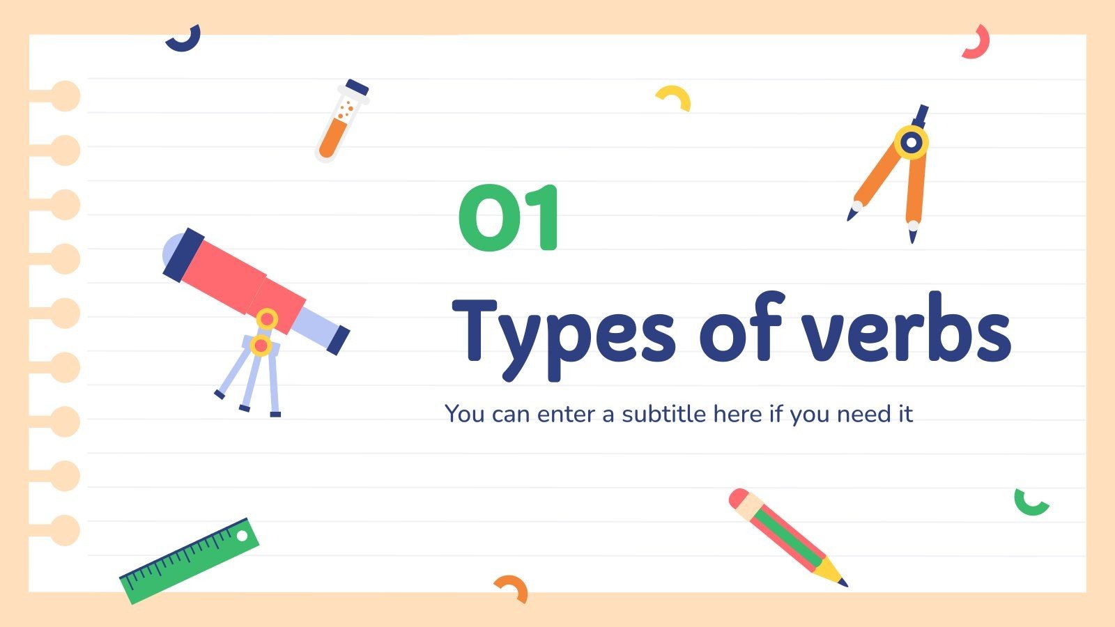 Verbs - English Grammar Lesson 2 | Google Slides & PPT