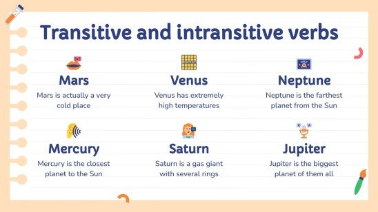 Verbs - English Grammar Lesson 2 | Google Slides & PPT