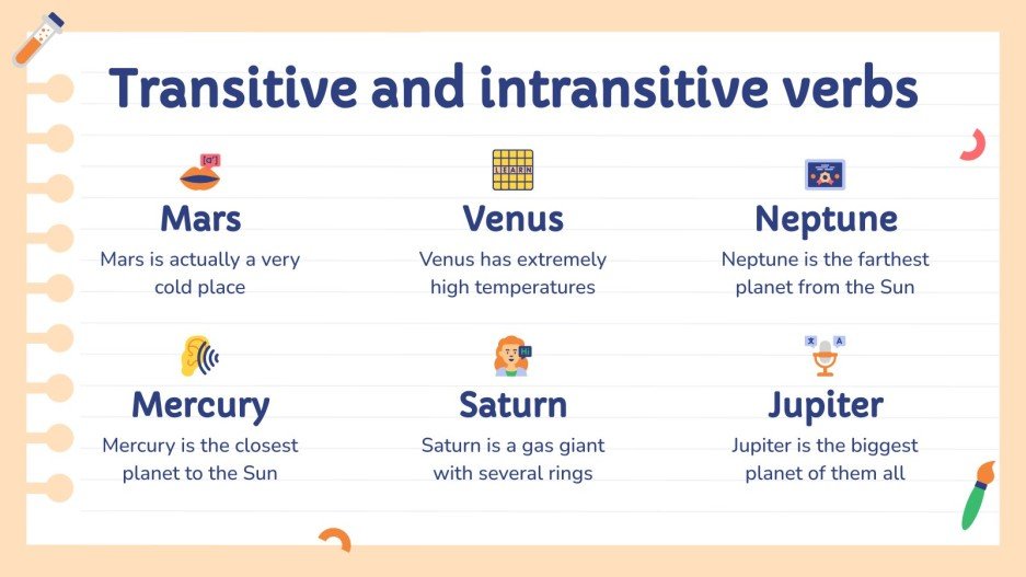 Verbs - English Grammar Lesson 2 | Google Slides & PPT