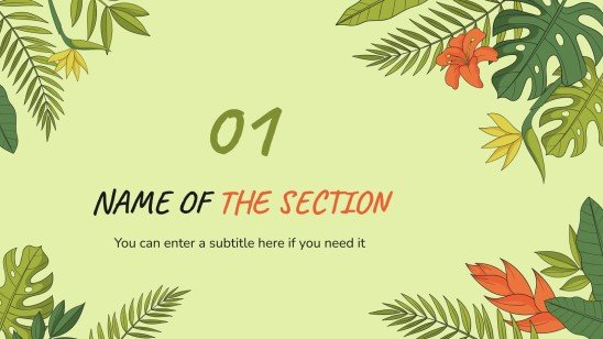 Tropical Lush Floral Theme | Google Slides & PowerPoint