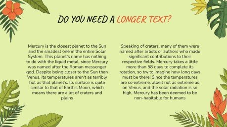 Tropical Lush Floral Theme | Google Slides & PowerPoint