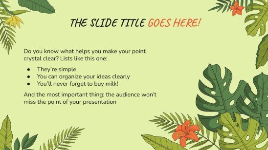 Tropical Lush Floral Theme | Google Slides & PowerPoint