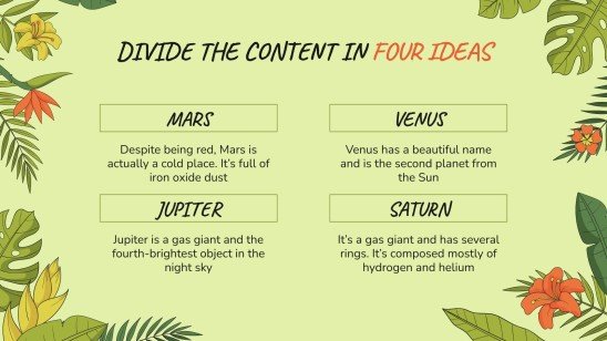 Tropical Lush Floral Theme | Google Slides & PowerPoint