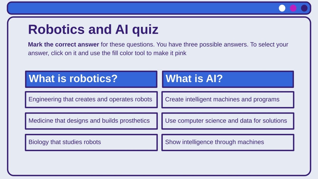 Robotics and Artificial Intelligence Lesson | Google Slides