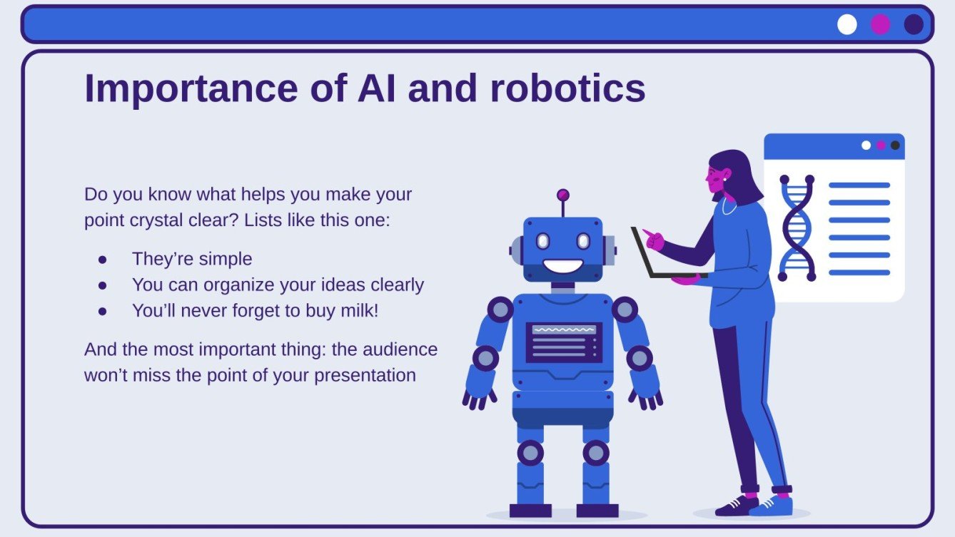 Robotics and Artificial Intelligence Lesson | Google Slides