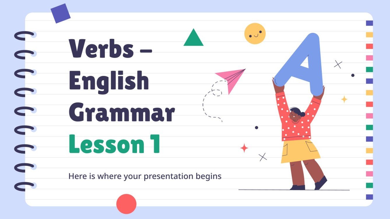 Verbs - English Grammar Lesson 1 | Google Slides & PPT