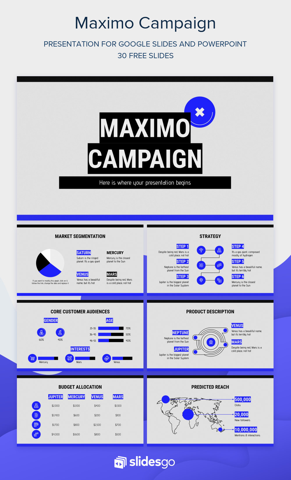 Maximo Campaign | Template for Google Slides & PowerPoint