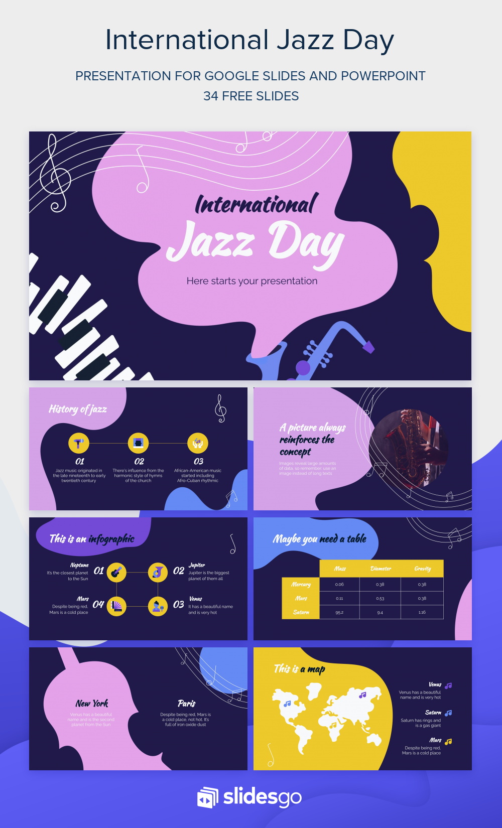 International Jazz Day | Google Slides & PowerPoint theme