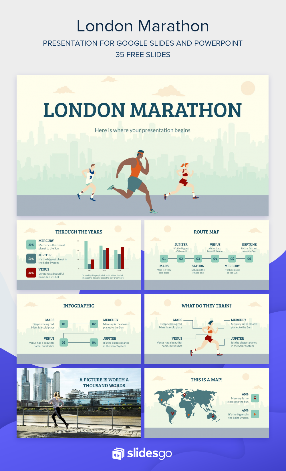 London Marathon | Google Slides theme & PowerPoint template