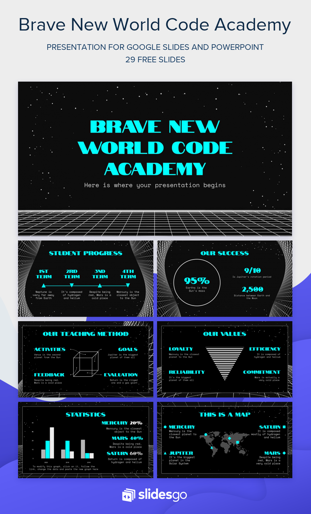 Brave New World Code Academy | Google Slides & PPT