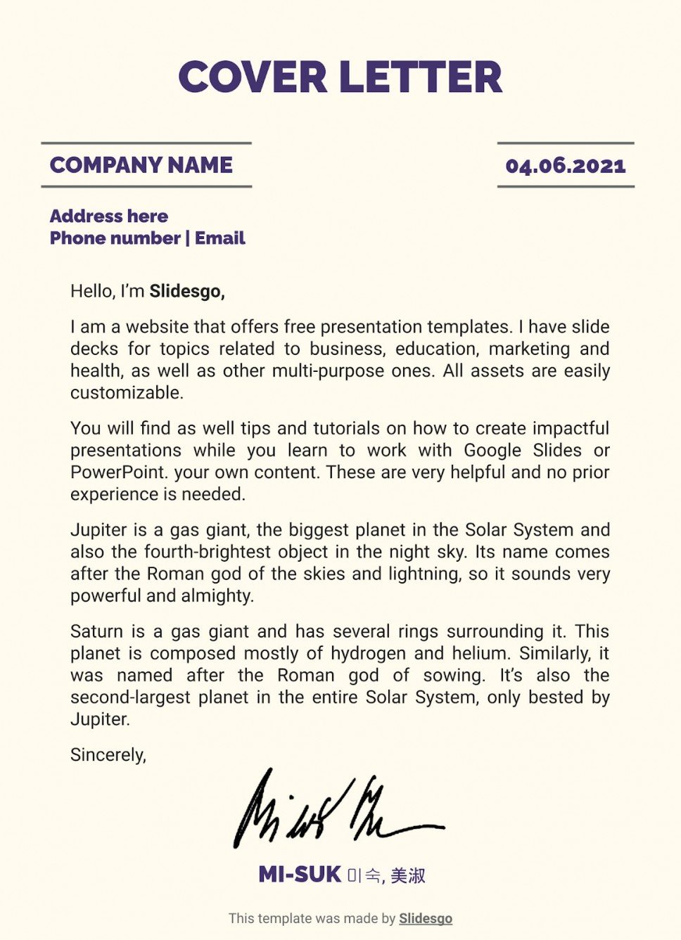 Korean Style Professional CV | Google Slides & PPT theme