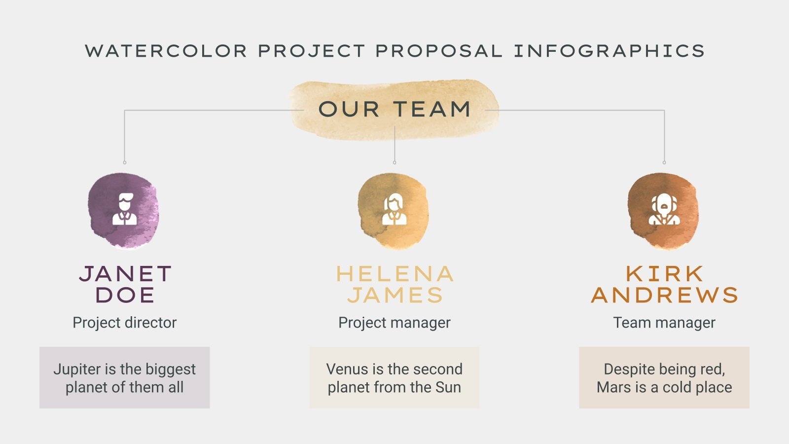 Watercolor Project Proposal Infographics | Google Slides