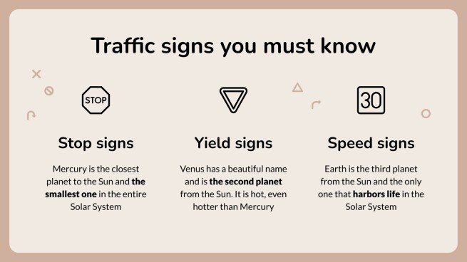 Traffic Signs and Rules Lesson for Elementary