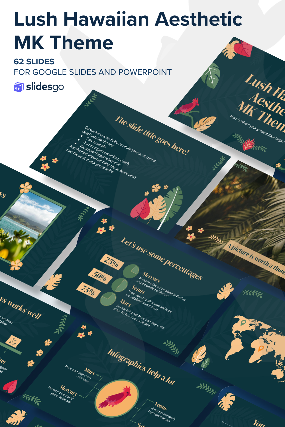 Lush Hawaiian Aesthetic MK Theme | Google Slides & PPT