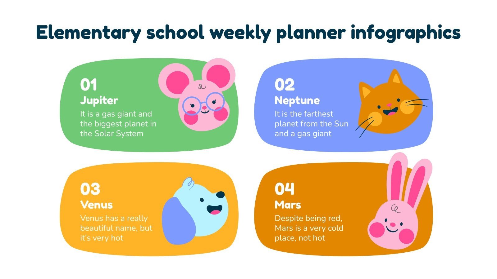 Elementary School Weekly Planner Infographics | Google Slides