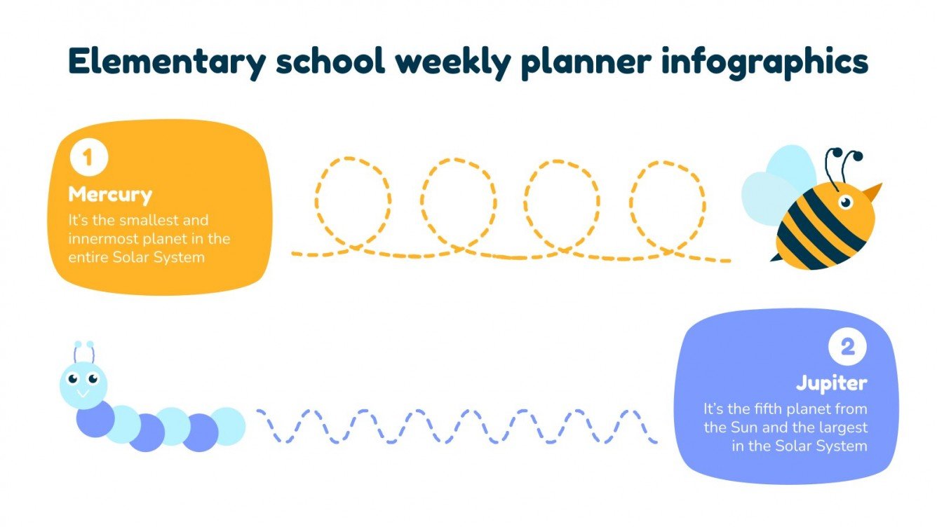 Elementary School Weekly Planner Infographics | Google Slides