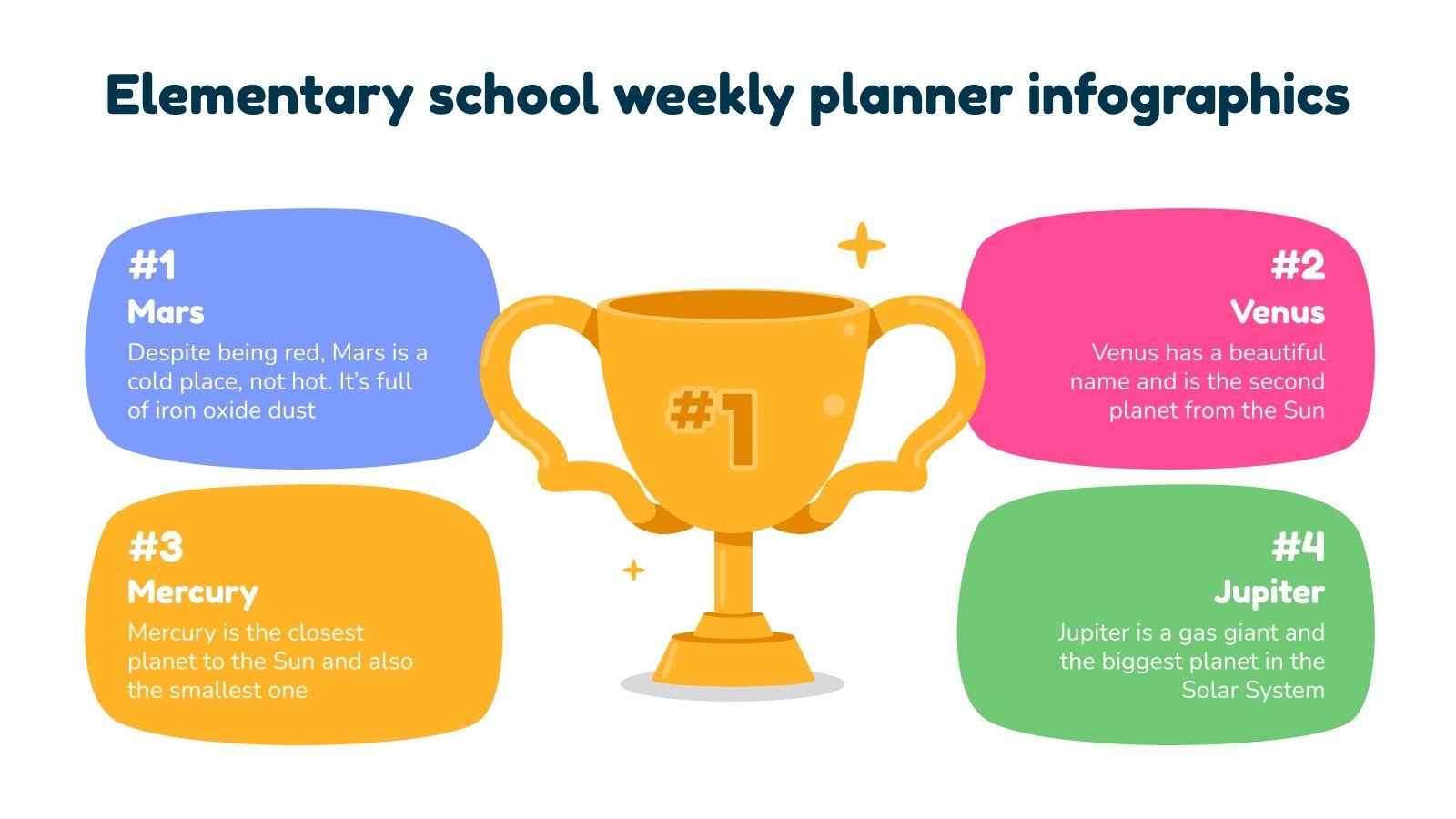 Elementary School Weekly Planner Infographics | Google Slides