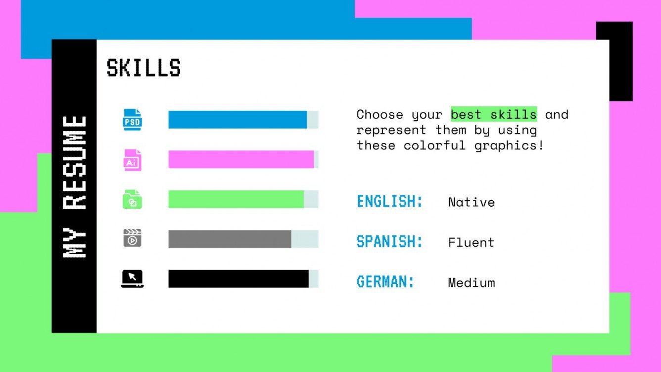 Color Shock Dev Portfolio | Google Slides and PPT template