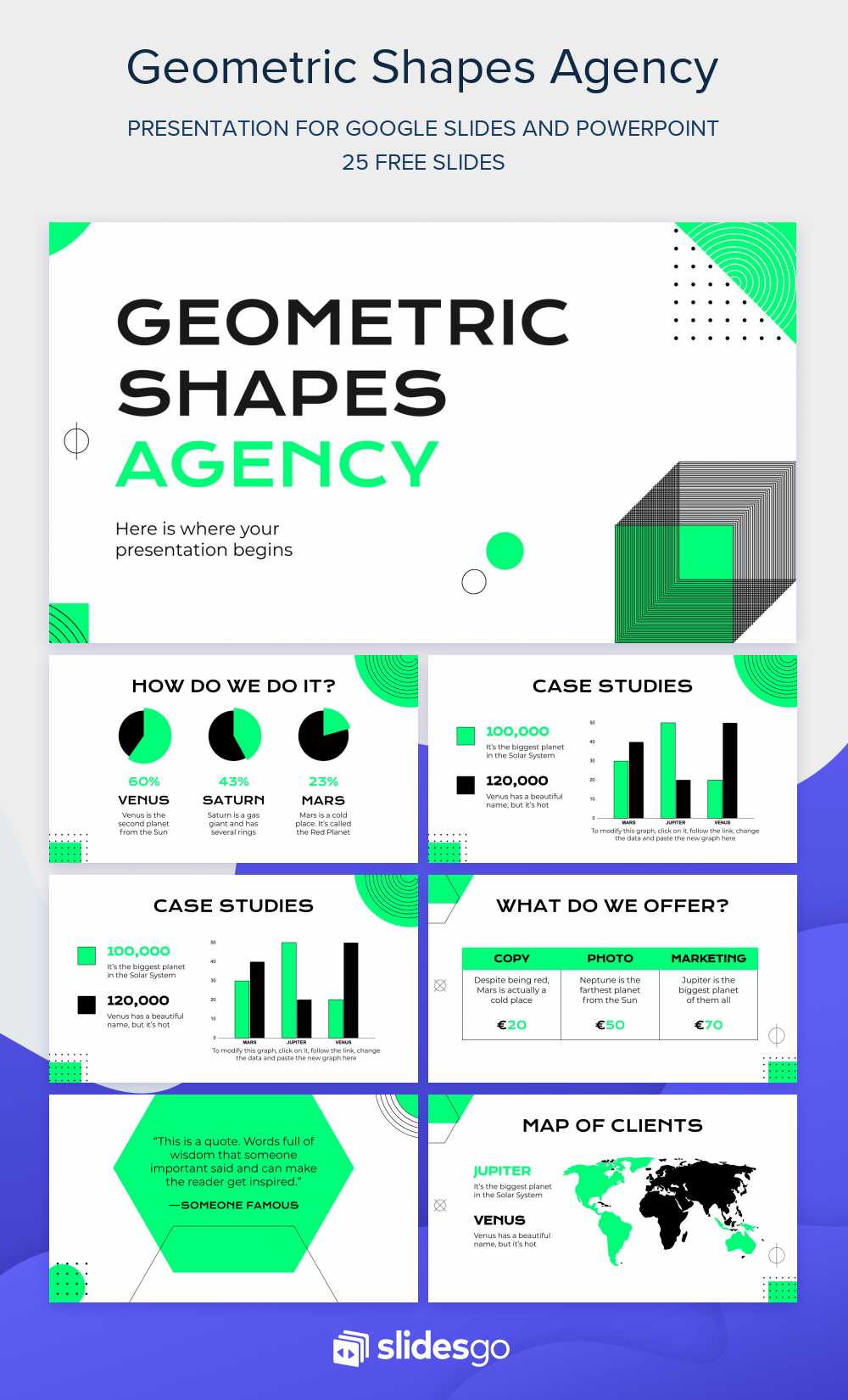 Geometric Shapes Agency | Google Slides & PPT template