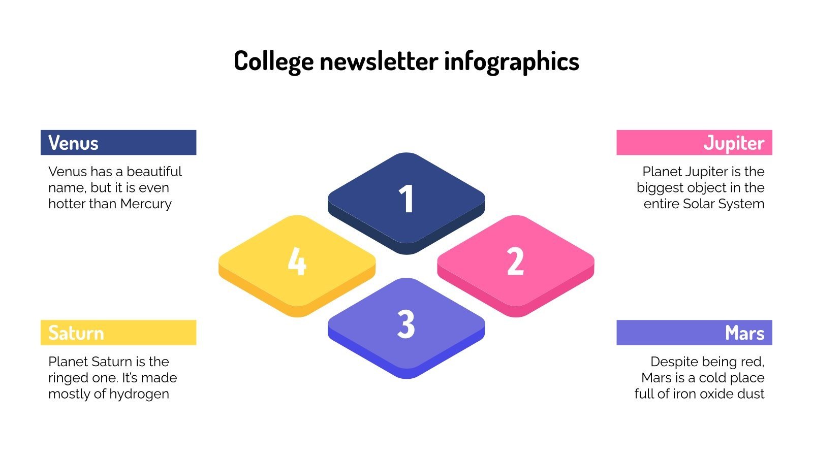 College Newsletter Infographics | Google Slides & PowerPoint