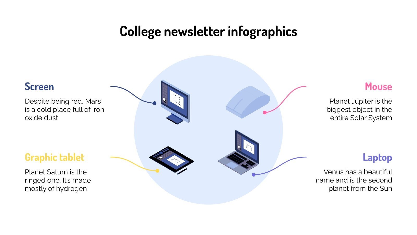 College Newsletter Infographics | Google Slides & PowerPoint
