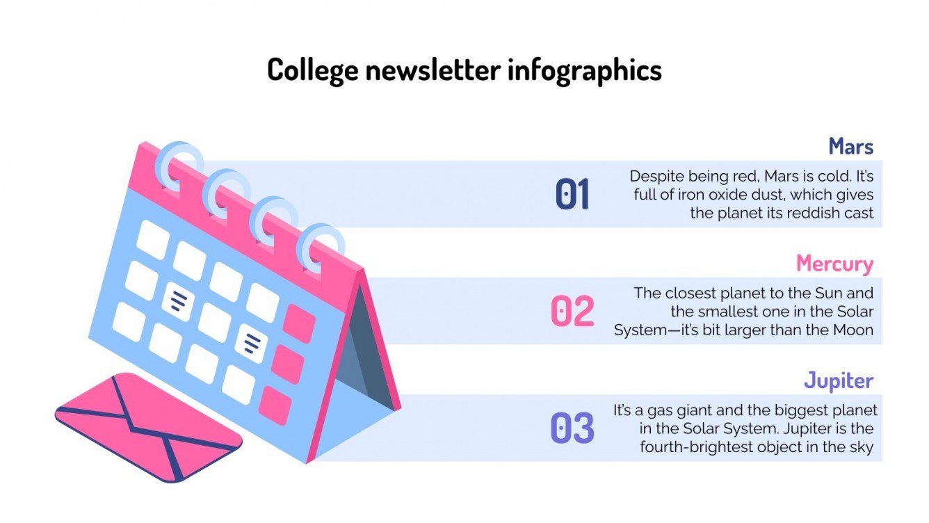 College Newsletter Infographics | Google Slides & PowerPoint