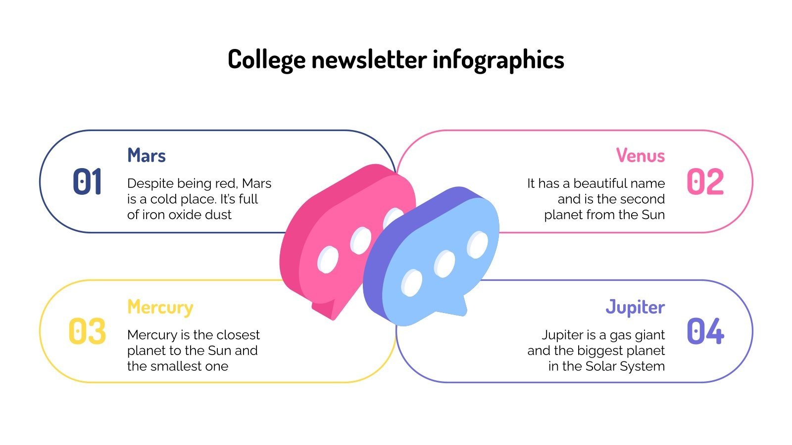 College Newsletter Infographics | Google Slides & PowerPoint