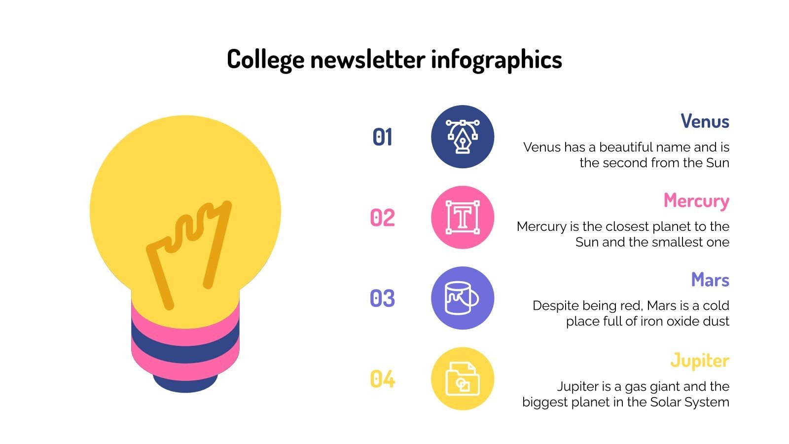 College Newsletter Infographics | Google Slides & PowerPoint