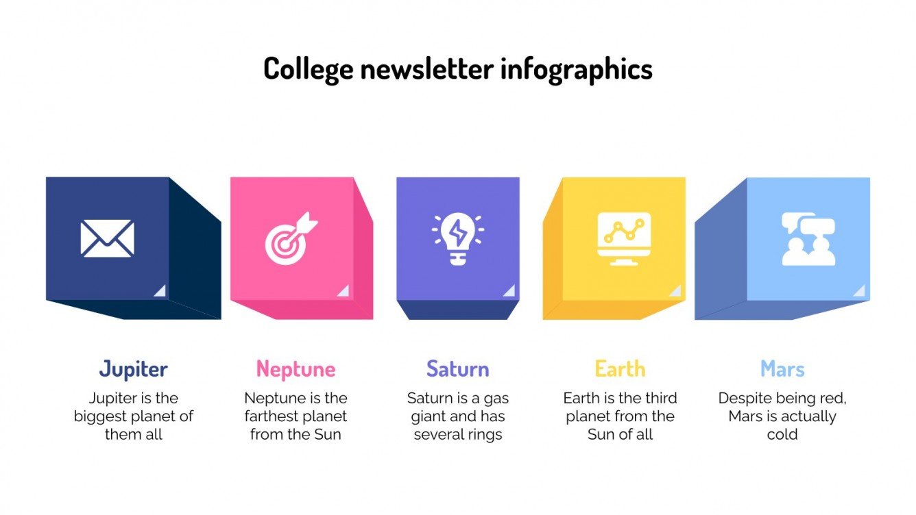 College Newsletter Infographics | Google Slides & PowerPoint