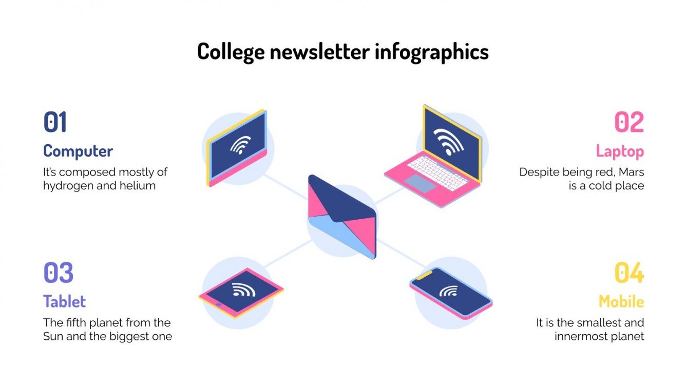 College Newsletter Infographics | Google Slides & PowerPoint