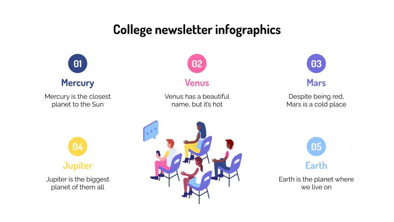 College Newsletter Infographics | Google Slides & PowerPoint