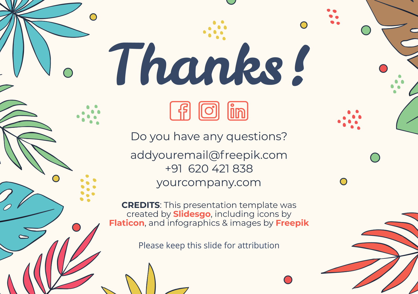 Doodle Greeting Cards Google Slides PowerPoint Template