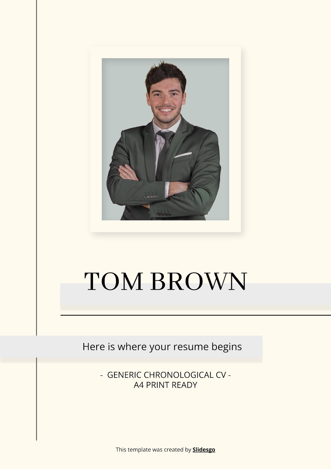 CV cronológico genérico | Google Slides e PowerPoint