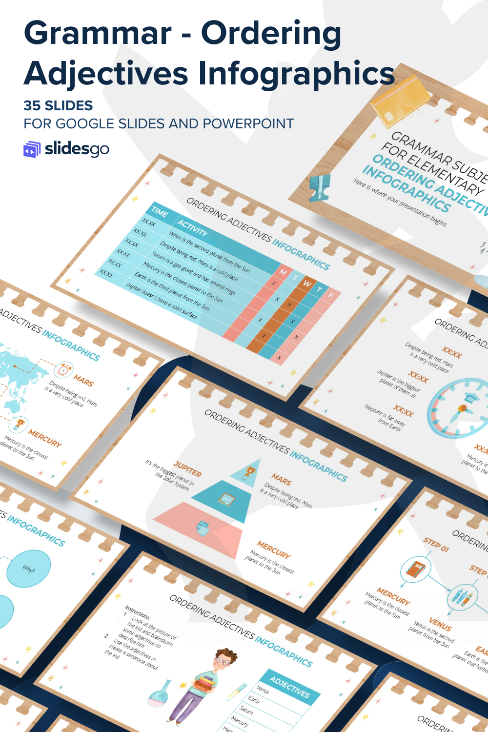 Grammar for 4th Grade: Ordering Adjectives Infographics
